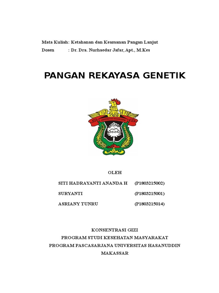 Pangan Rekayasa Genetika | PDF | Kesehatan Holistik
