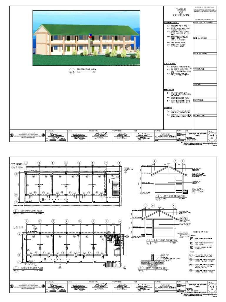 2-Storey 6 Classroom Building | PDF | Building Technology | Structural ...