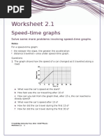 Session 1 - Speed-Time Graph Worksheet - For Student | PDF ...