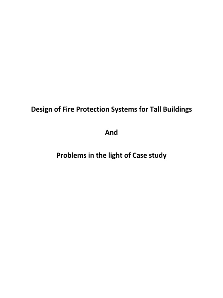 Design of Fire Protection Systems For Tall Buildings | PDF | Fire ...