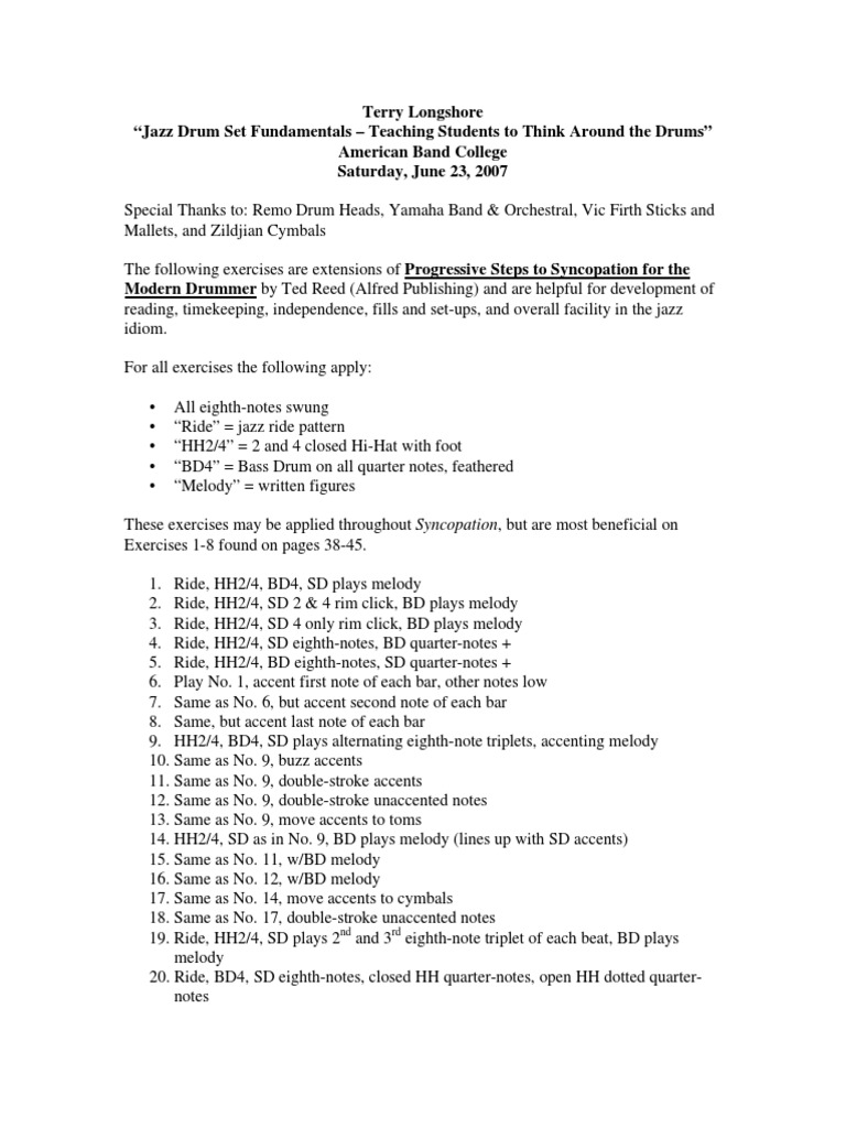 Drum Set Techniques | PDF | Drum Kit | Musical Instruments