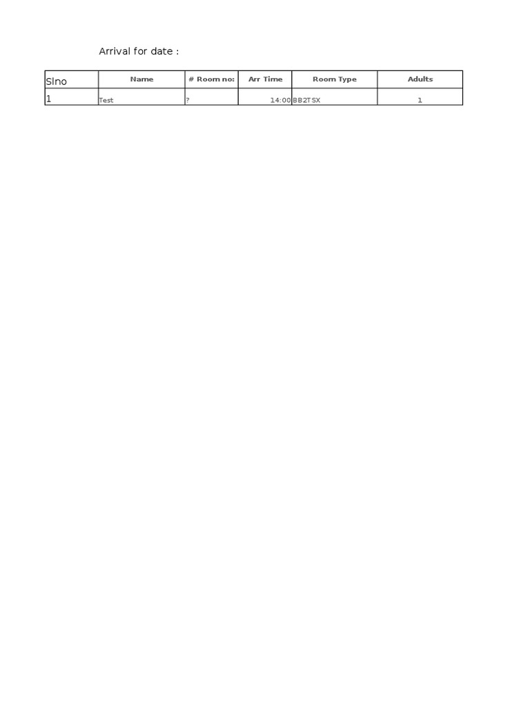 Arrival Report Sample 1 | PDF | Business