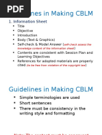 CBLM Format Template | PDF | Educational Assessment | Curriculum