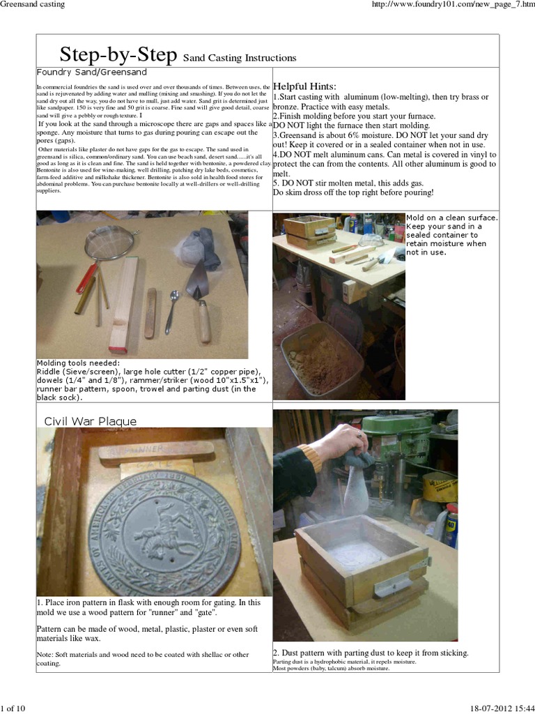 Greensand Casting PDF | PDF | Foundry | Casting