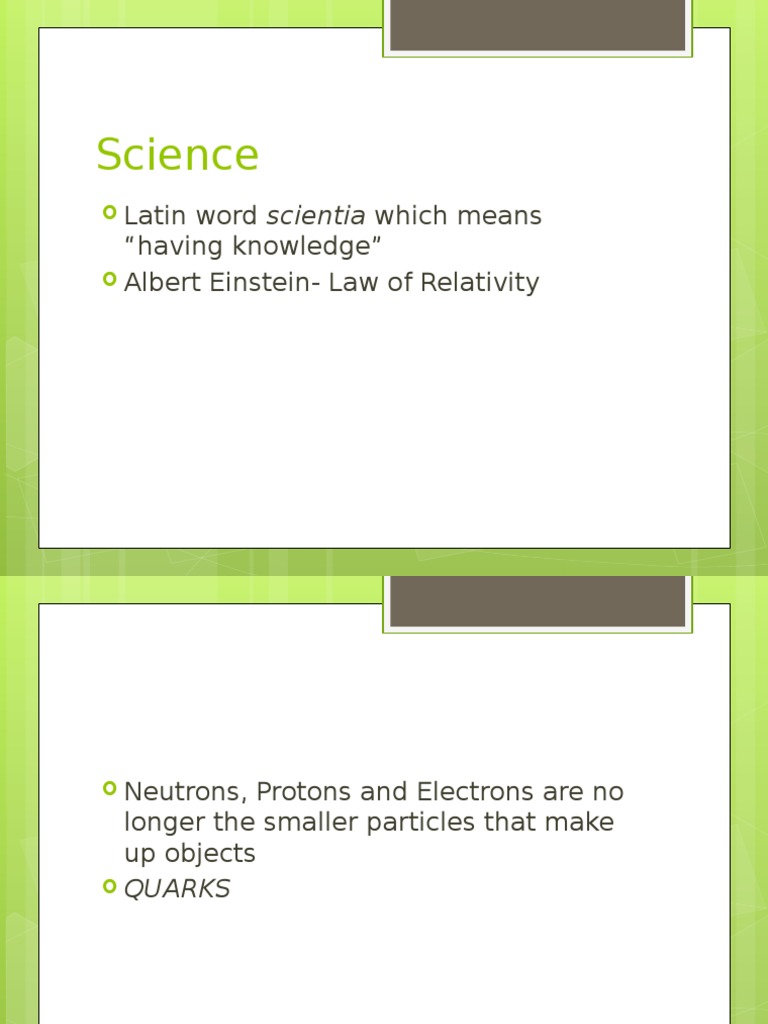 Introduction To Science and Technology | PDF | Natural Sciences | Basic ...