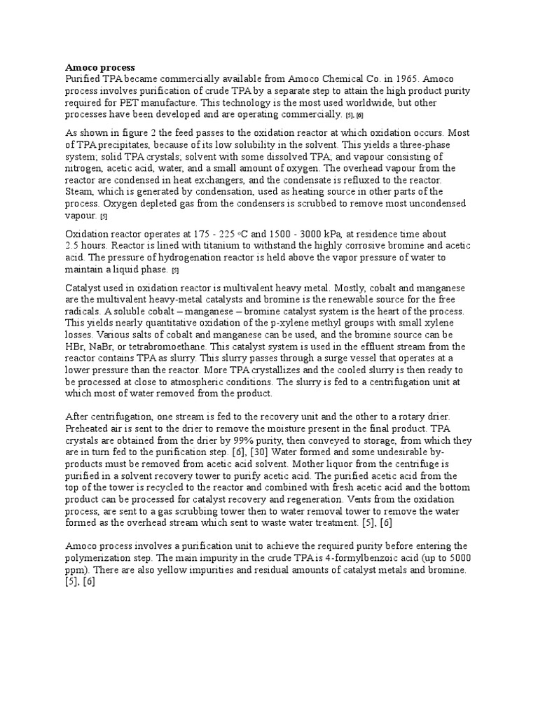 Amoco Process | PDF | Hydrogenation | Acetic Acid