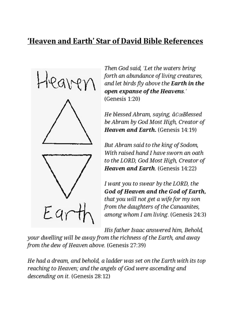 Biblical References to Heaven and Earth | PDF | Book Of Genesis | Book ...