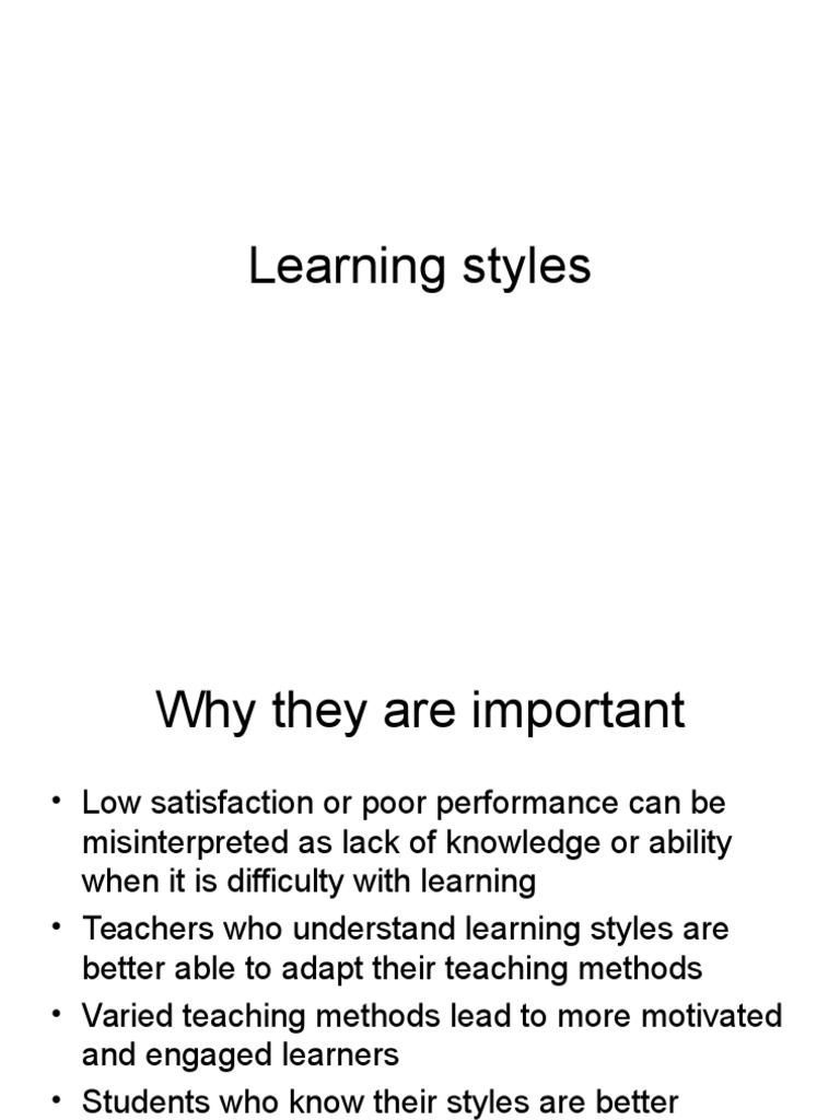 Learning Styles Workshop | PDF | Learning Styles | Teaching Method