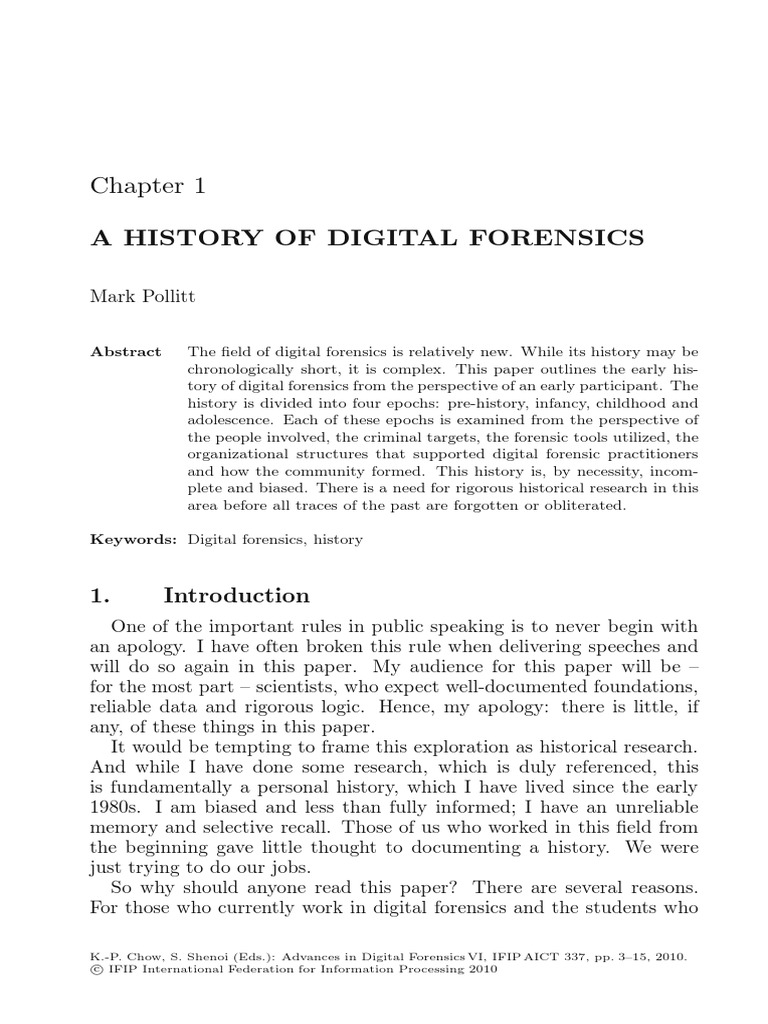 History of Digital Forensics Epochs | PDF | Digital Forensics ...