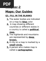 Class 4 Subject Social Studies Chapter 2 Maps | PDF | Map | Geography