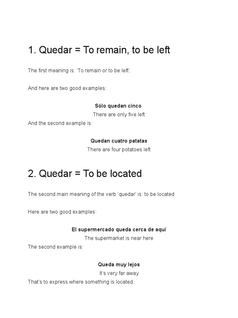 Quedarse In English Conjugation Online Website | brunofuga.adv.br