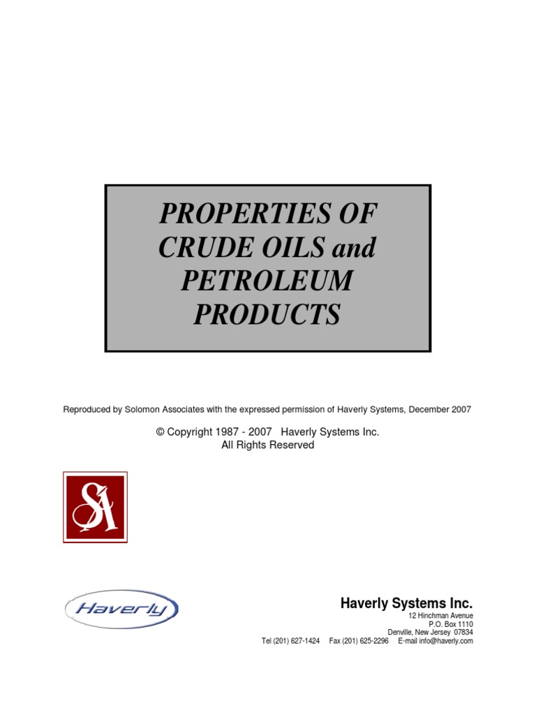 Properties of Crude Oil and Petroleum Products | PDF | Petroleum | Gasoline