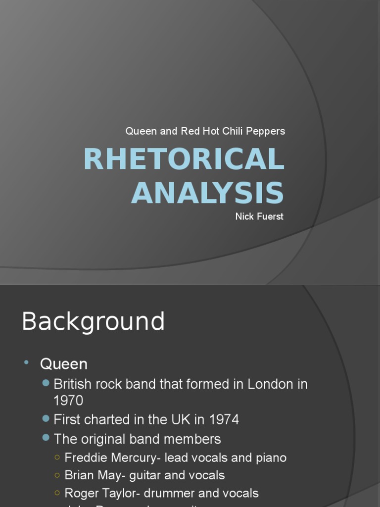 Rhetorical Analysis 2 | PDF | Song Structure | Rock Music