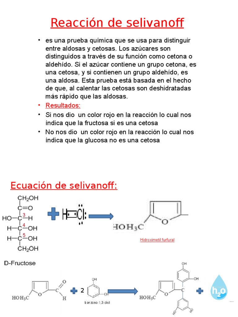 Reacción de Selivanoff | PDF | Cetona | Carbohidratos