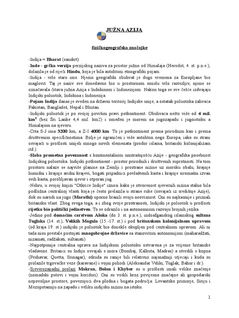 Geografija Azije | PDF