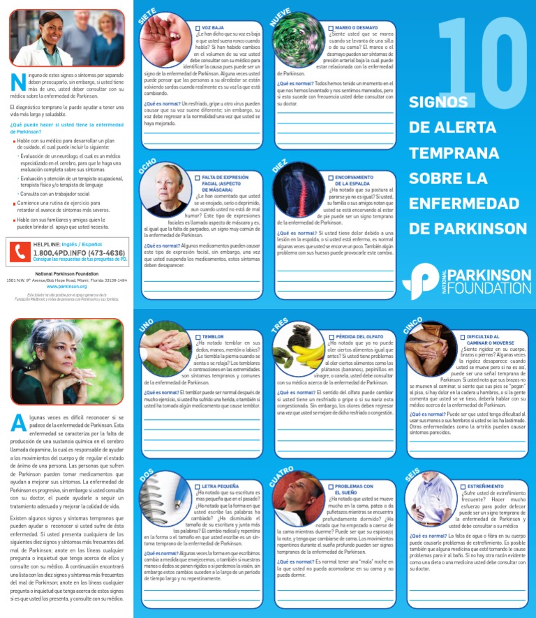 10 Signos de Alerta Temprana Sobre La Enfermedad de Parkinson | PDF ...