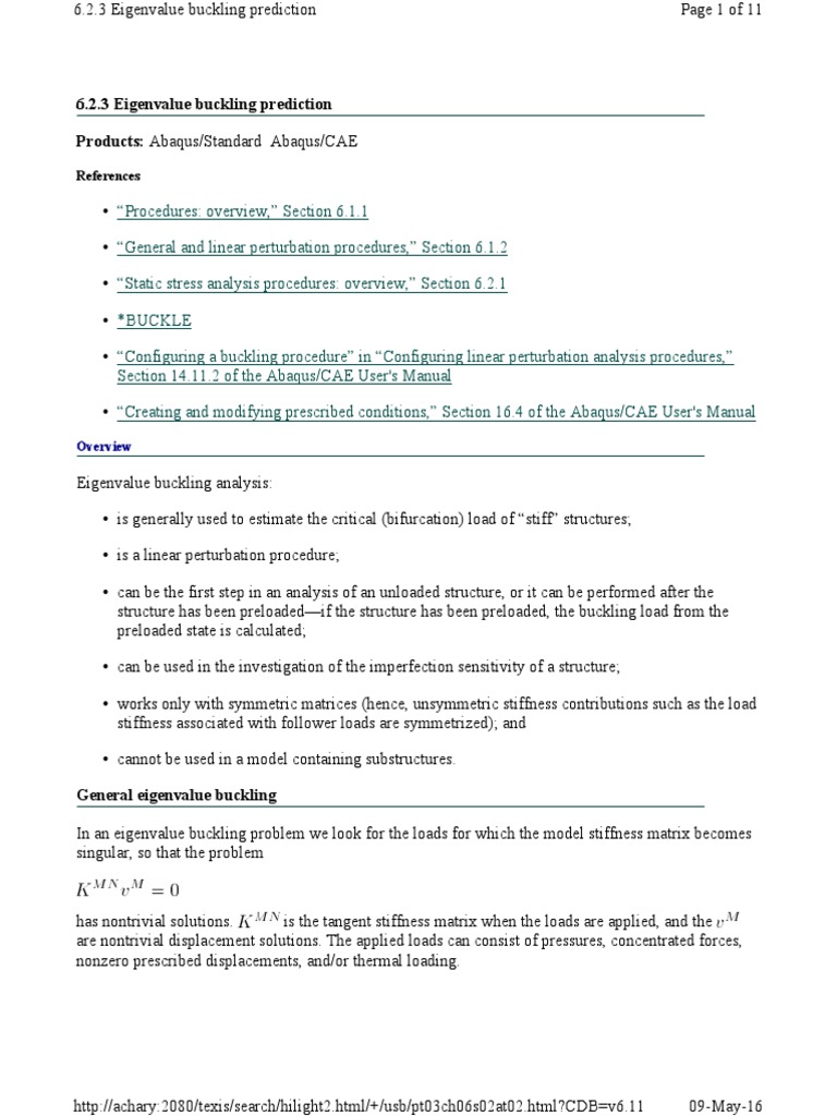 Thermal Buckling | PDF | Buckling | Eigenvalues And Eigenvectors