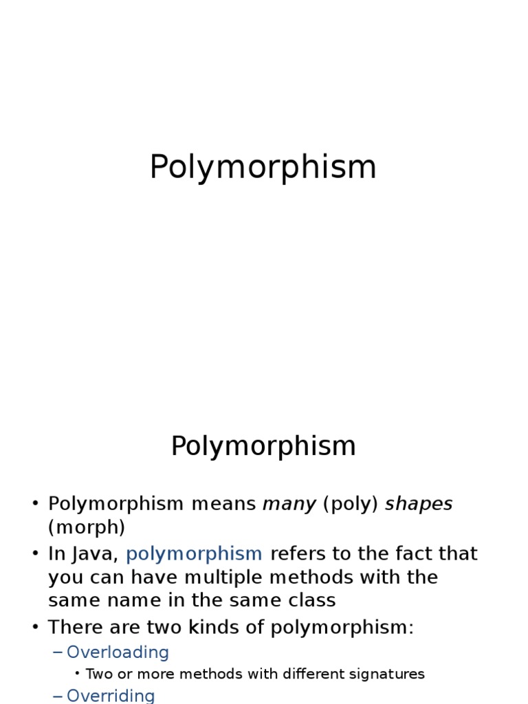 Polymorph Is M Pdf Method Computer Programming Inheritance Object Oriented Programming