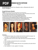 Tim Burton Style Self-Portrait Directions | PDF | Pencil | Eyebrow