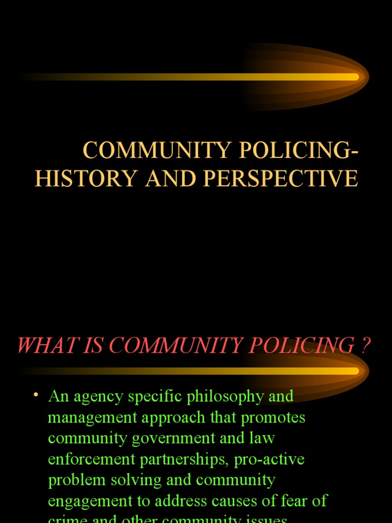 Community Policing Definition and History | PDF | Community Policing ...
