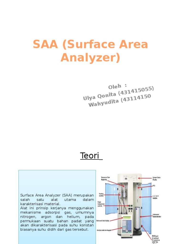 SAA (Surface Area Analyzer) | PDF