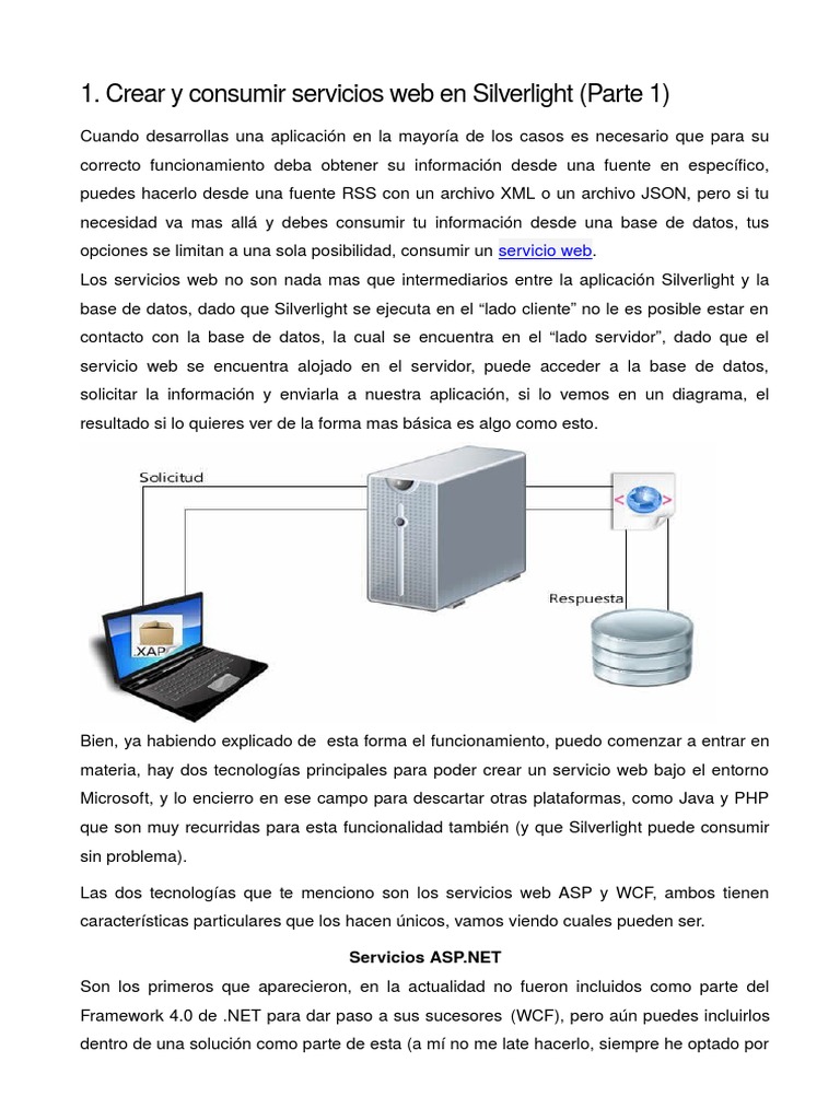 Crear y Consumir Servicios Web en Silverlight | PDF | Microsoft ...