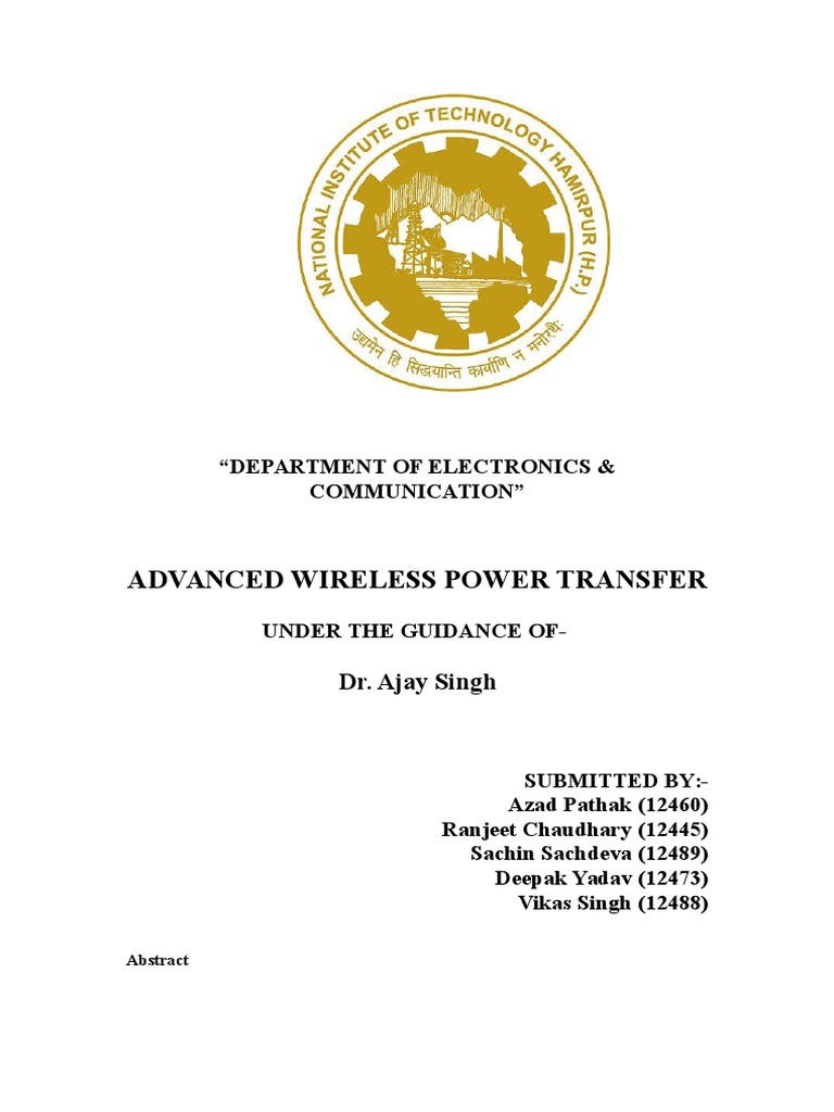 Mid Sem Report | PDF | Microwave | Inductor