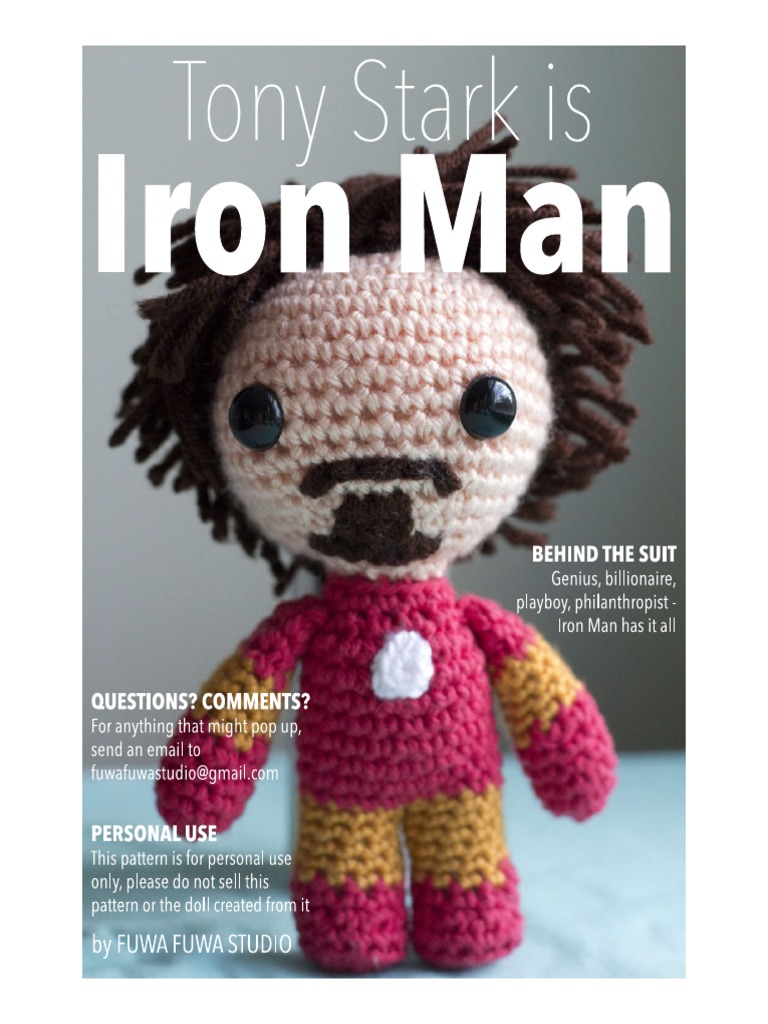 Amigurumi Iron Man Pattern | PDF | Crochet | Crafts