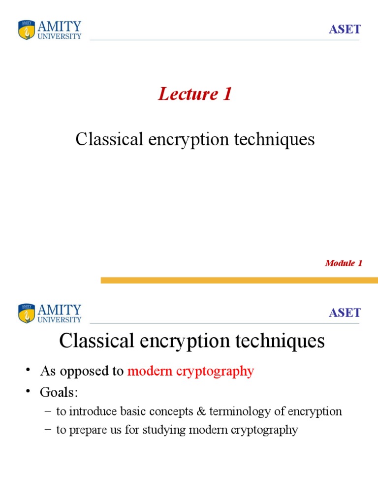 Classical Encryption Techniques | PDF | Cryptography | Cipher Classical Encryption Techniques | PDF | Cryptography | Cipher