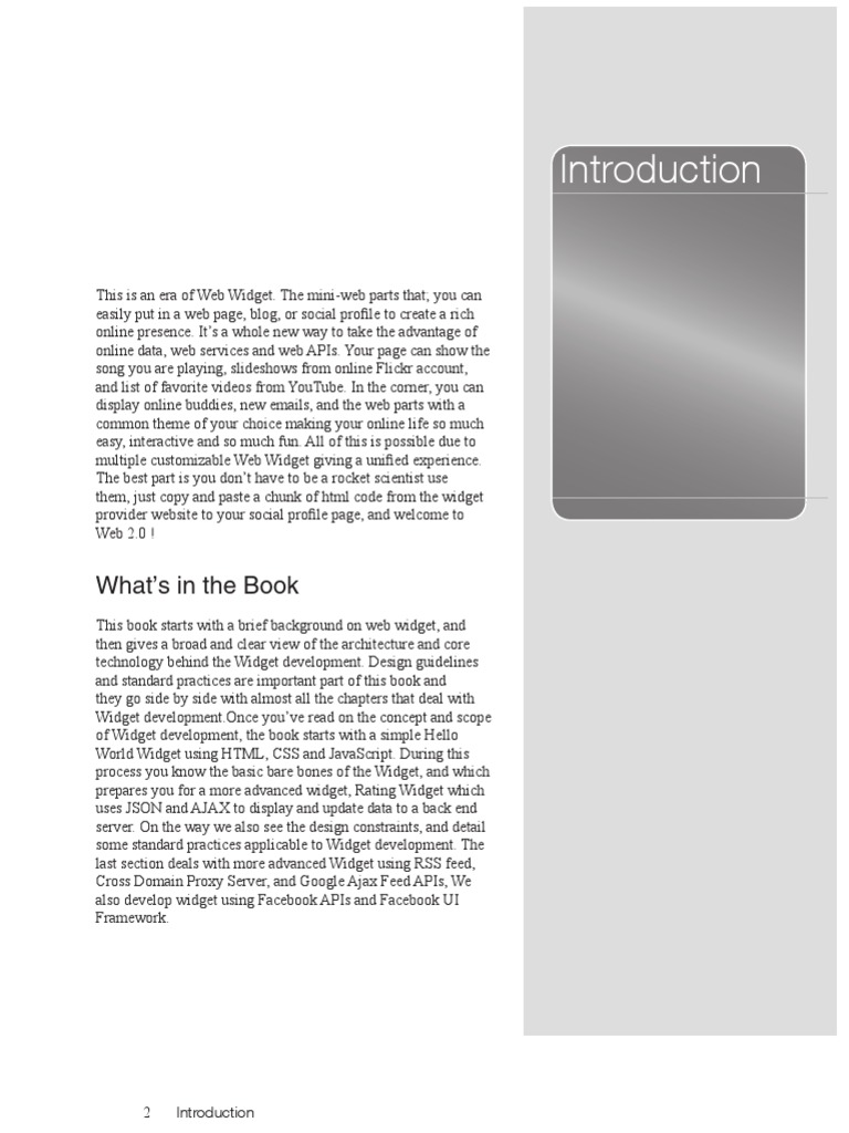 Introduction: Developing Web Widget With HTML, CSS, JSON and AJAX | PDF | Ajax (Programming ...