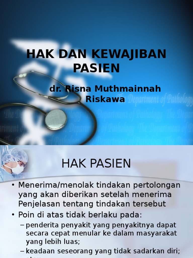 Hak Dan Kewajiban Pasien | PDF