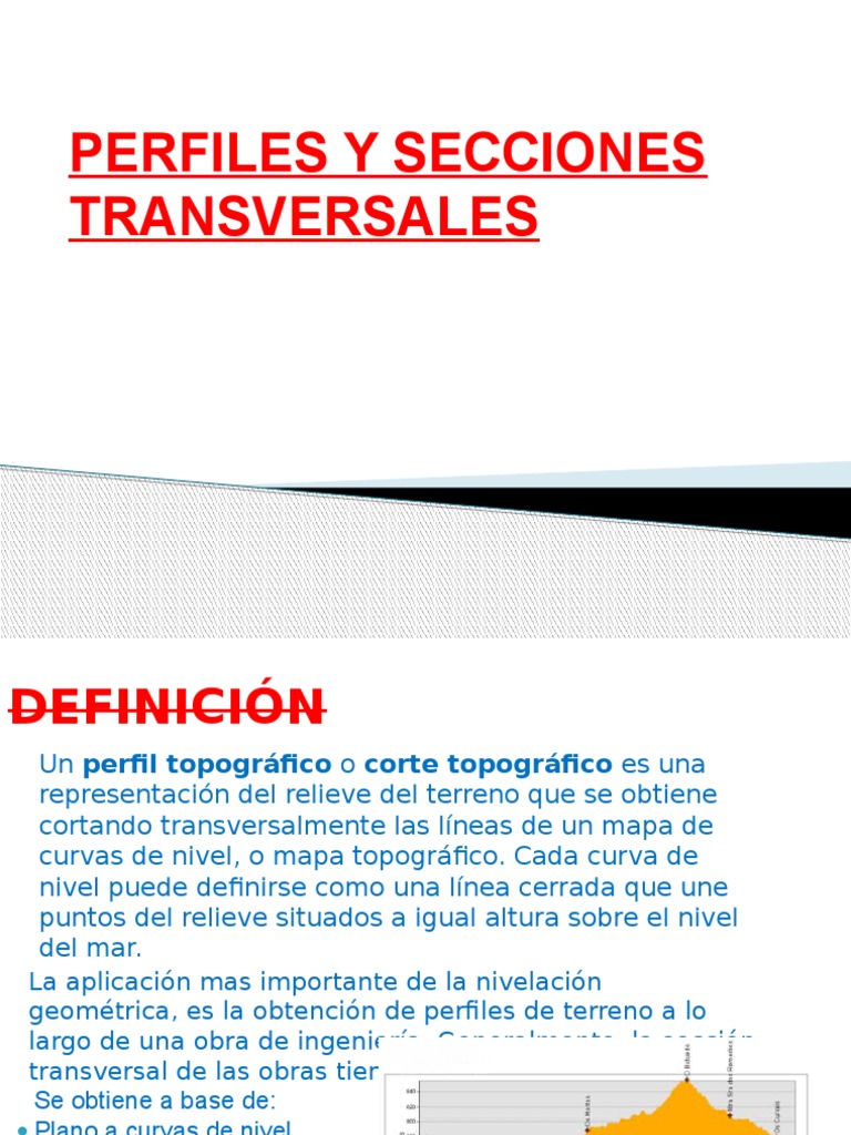 Perfiles y Secciones Transversales | Topografía | Curva
