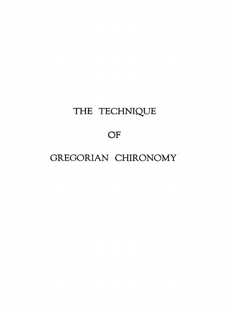 Chironomy PDF | PDF | Gregorian Chant | Conducting