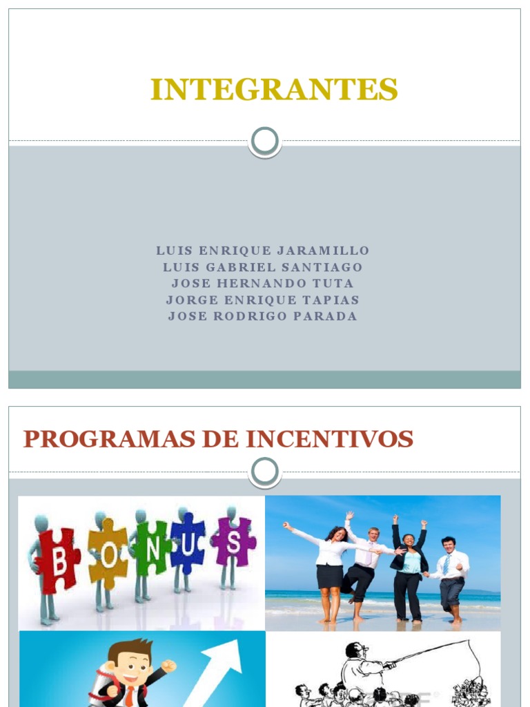 Tipos y Efectos de Incentivos Laborales | PDF