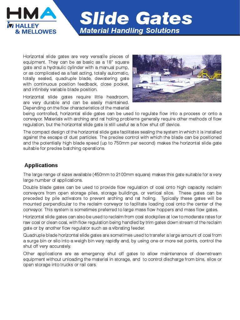 Slide Gates | PDF | Stainless Steel | Industries