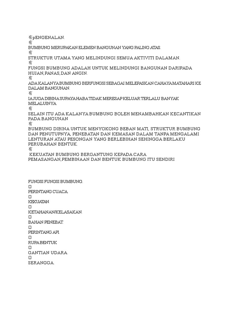 Fungsi Fungsi Bumbung. | PDF | Griya & Taman | Teknologi & Rekayasa