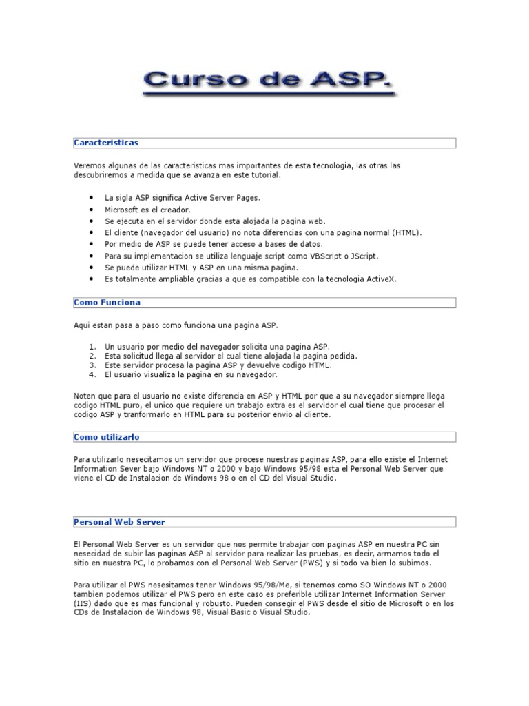Asp Pdf Active X Data Objects Servidor Web