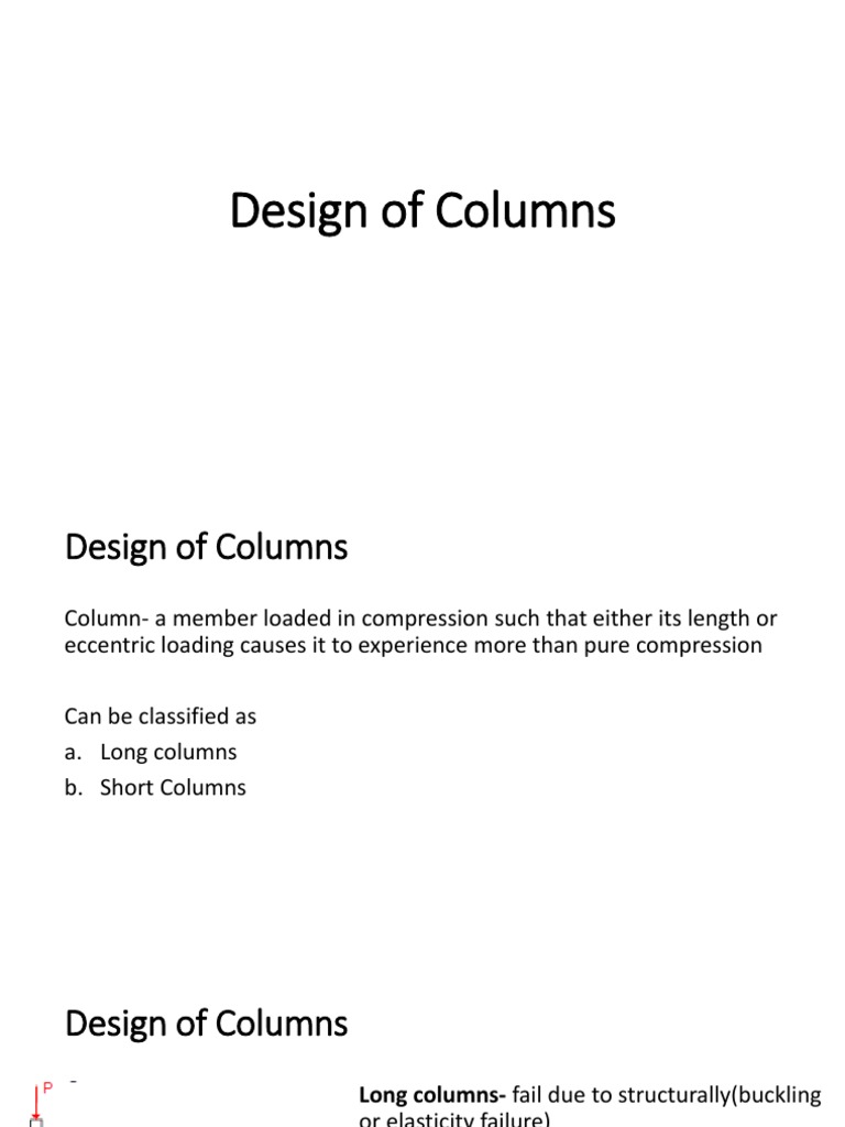 Design of Columns | PDF | Teaching Methods & Materials