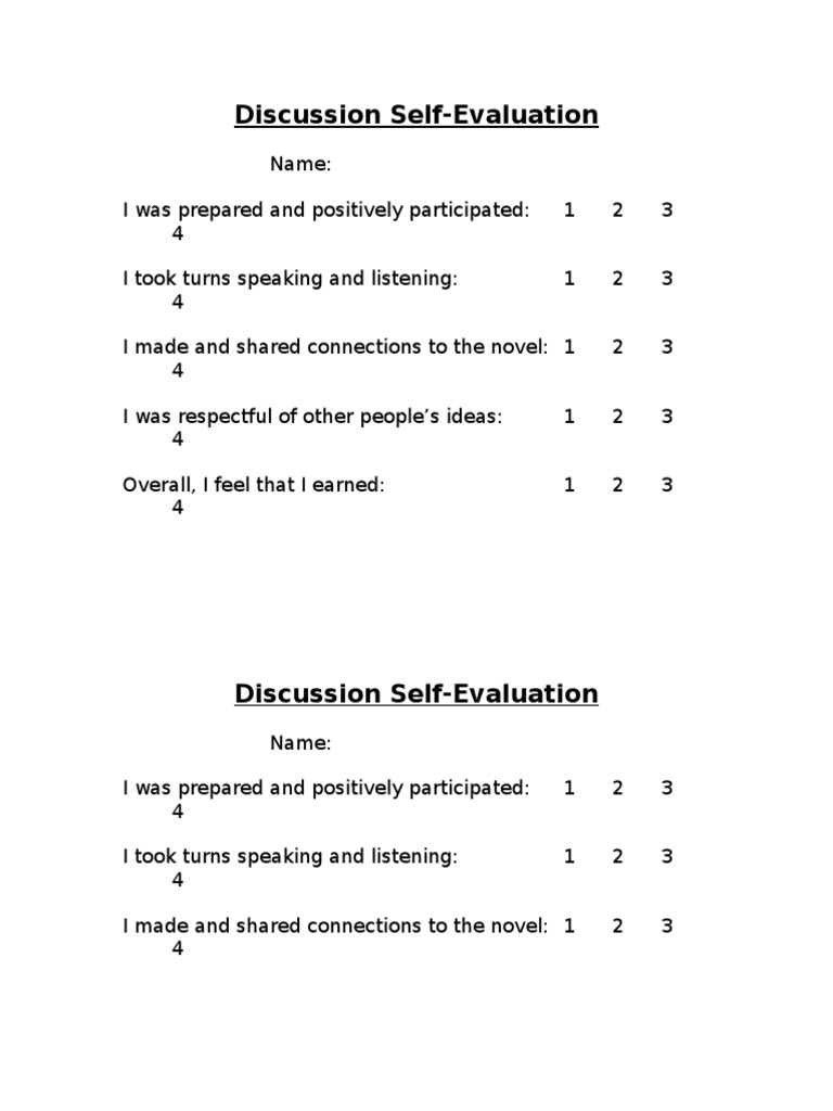 Prac5 Litcirclestudentselfevaluation | PDF