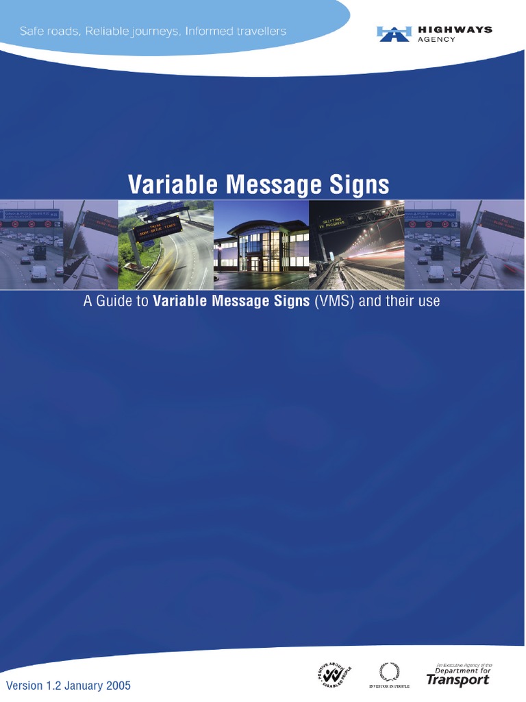A Guide To Variable Message Signs (VMS) and Their Use | PDF | Traffic ...