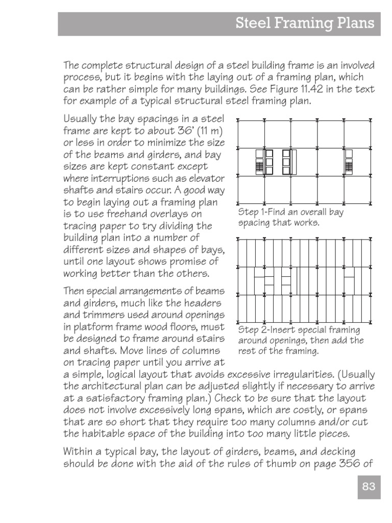 Steel Framing Plans PDF | PDF