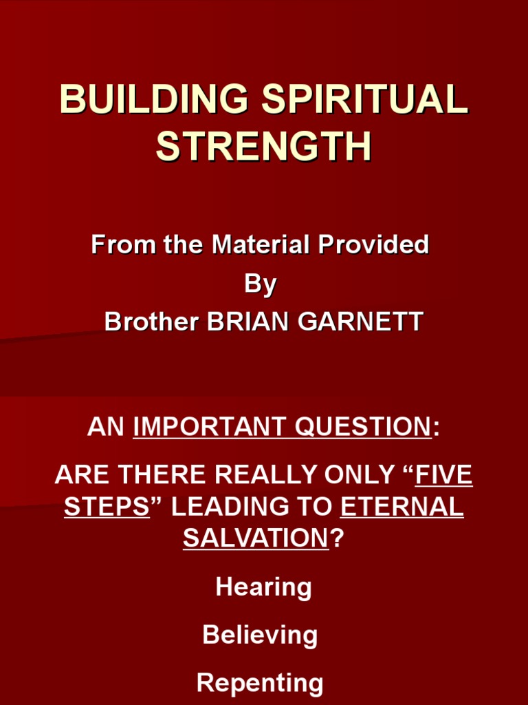 Building Spiritual Strength P. P. Intro | PDF | Disciple (Christianity ...
