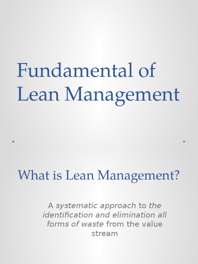 Understanding Lean Management Principles | PDF | Lean Manufacturing ...
