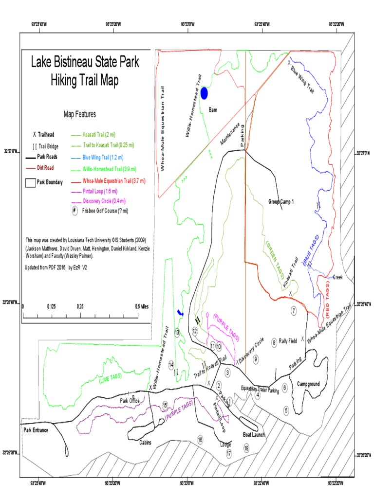 Lake Bistineau Hiking Trail Map | PDF
