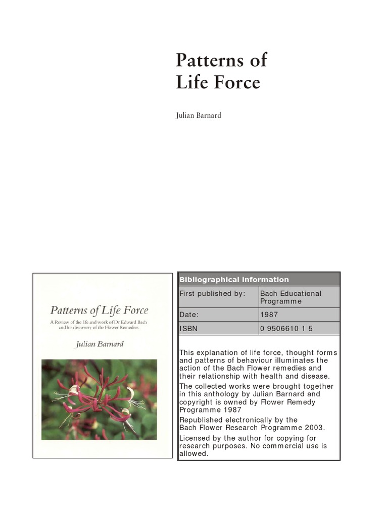 Patterns of Life Force | PDF | Ethology | Life