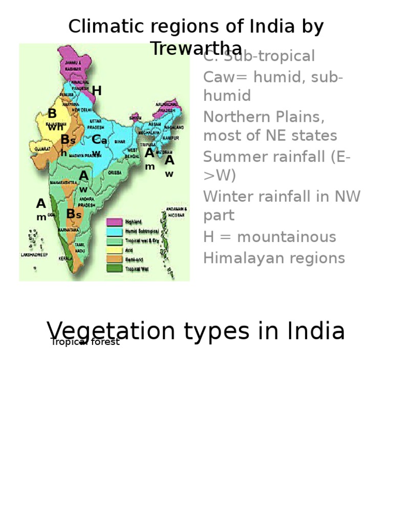Climatic Regions of India by Trewartha | PDF | Forests | Tropics