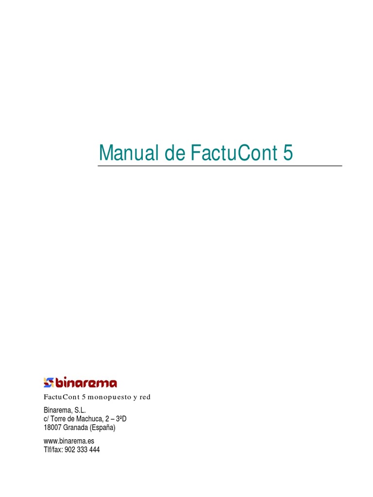Manual Factucont | PDF | CD ROM | Servidor (Computación)