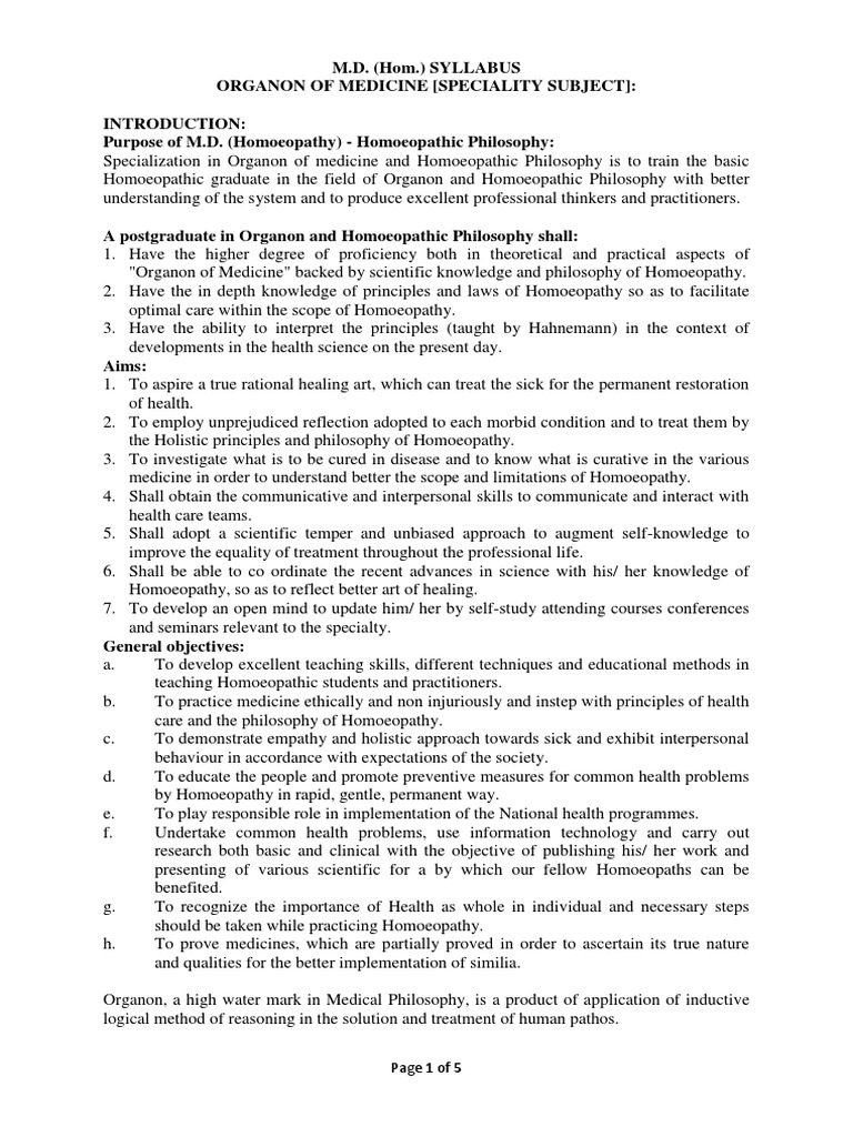 Organon | PDF | Homeopathy | Science