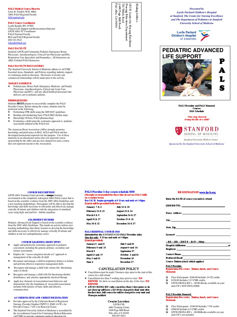 Pals Brochure | PDF | Nursing | Emergency Department