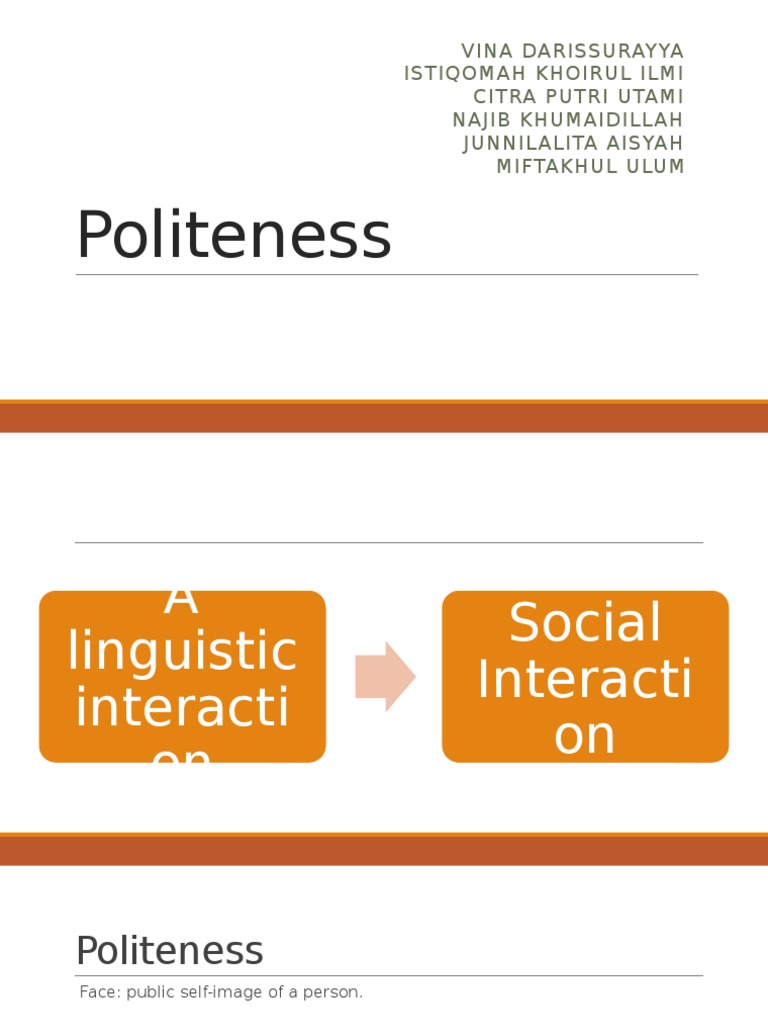 Presentation on Politeness | Human Communication | Linguistics